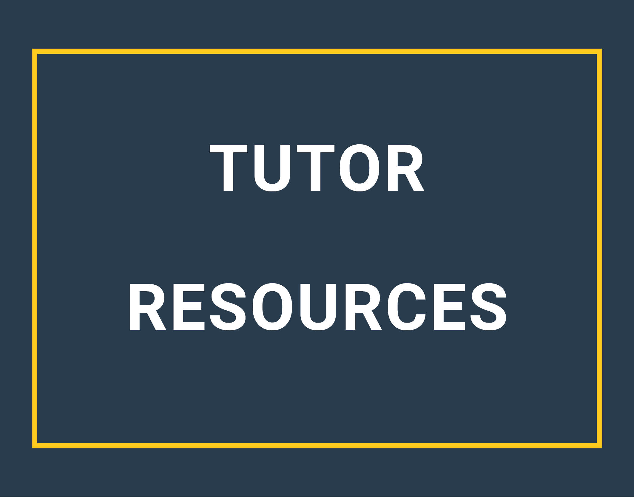 Tutor resources